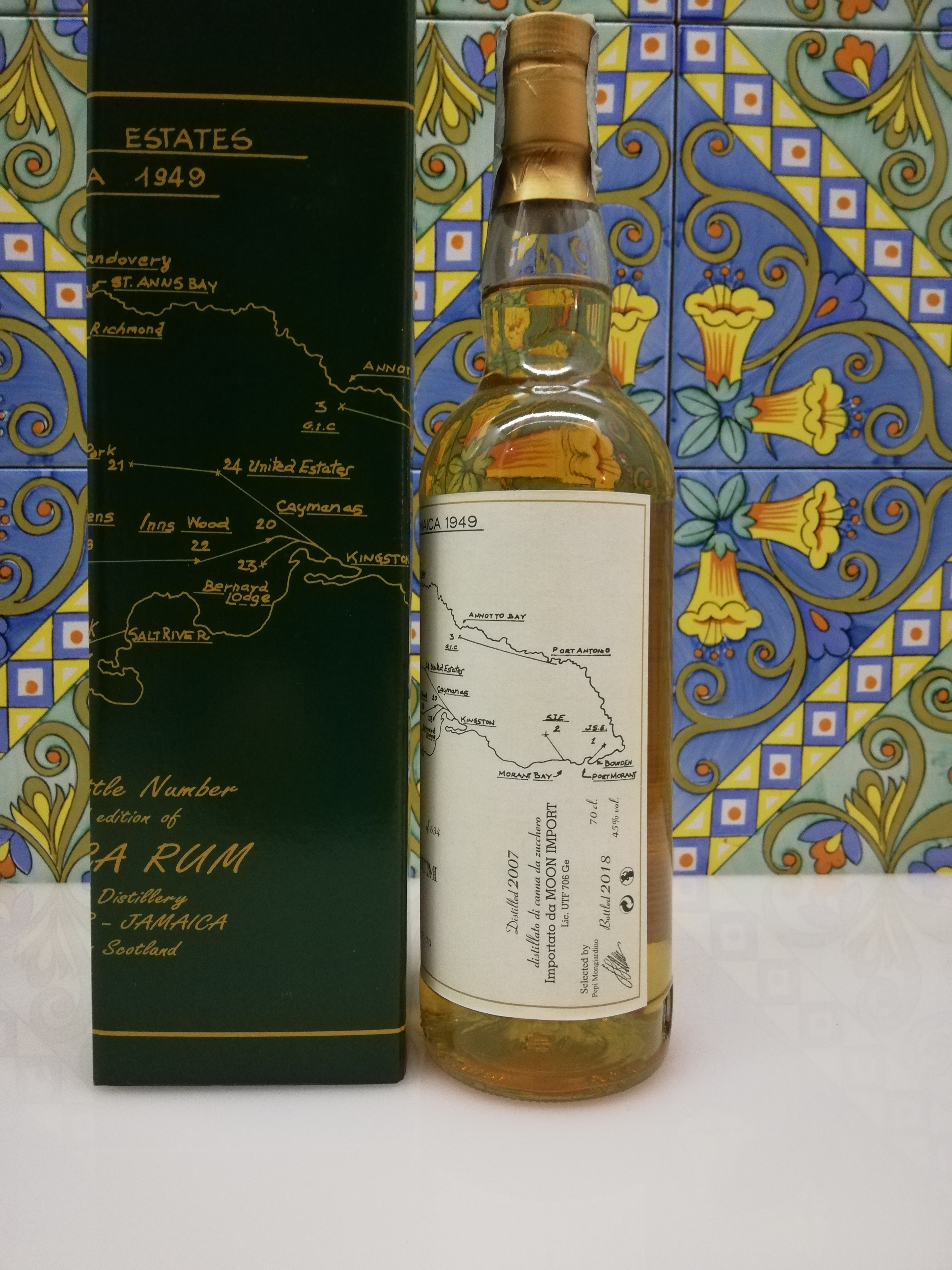 Rum Jamaica Sugar Estate Monymusk Moon Import Distilled 2007 cl 70 vol ...